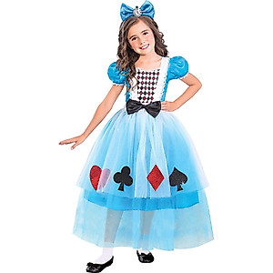 Miss Alice in Wonderland Costume Set - Small (4-6) - Includes Dress & Headband, Perfect Outfit for Themed Celebrations