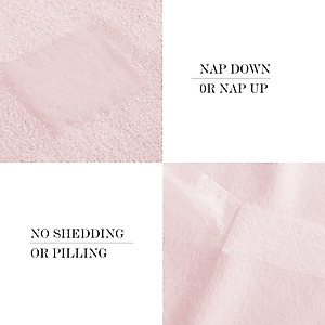 NICETOWN Pink Fleece Throw Blanket for Couch Sofa, Soft Fuzzy Plush Kids Blanket, Luxury Flannel Lap Blanket, Super Cozy and Comfy for Fall Winter (Pink, 50" x 60")