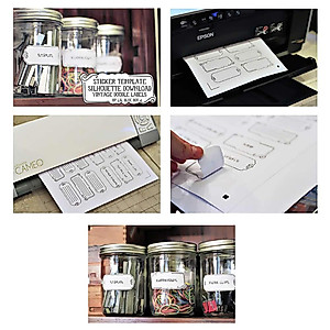 Silhouette Printable White Sticker Paper, 8.5"X11", 8 Count