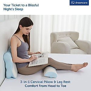 DREAMCARE 3-in-1 Cervical Neck Pillow with Leg Rest & Lumbar Support