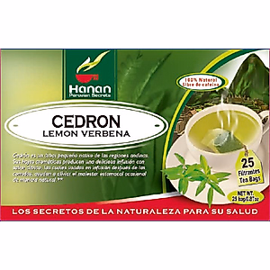 Lemon Verbena 25 Teabags of Cedron Herbal Tea All Natural Lemon Beebrush from Peru Used to Add Lemon Flavor in Cooking Perfumes Essential Oil