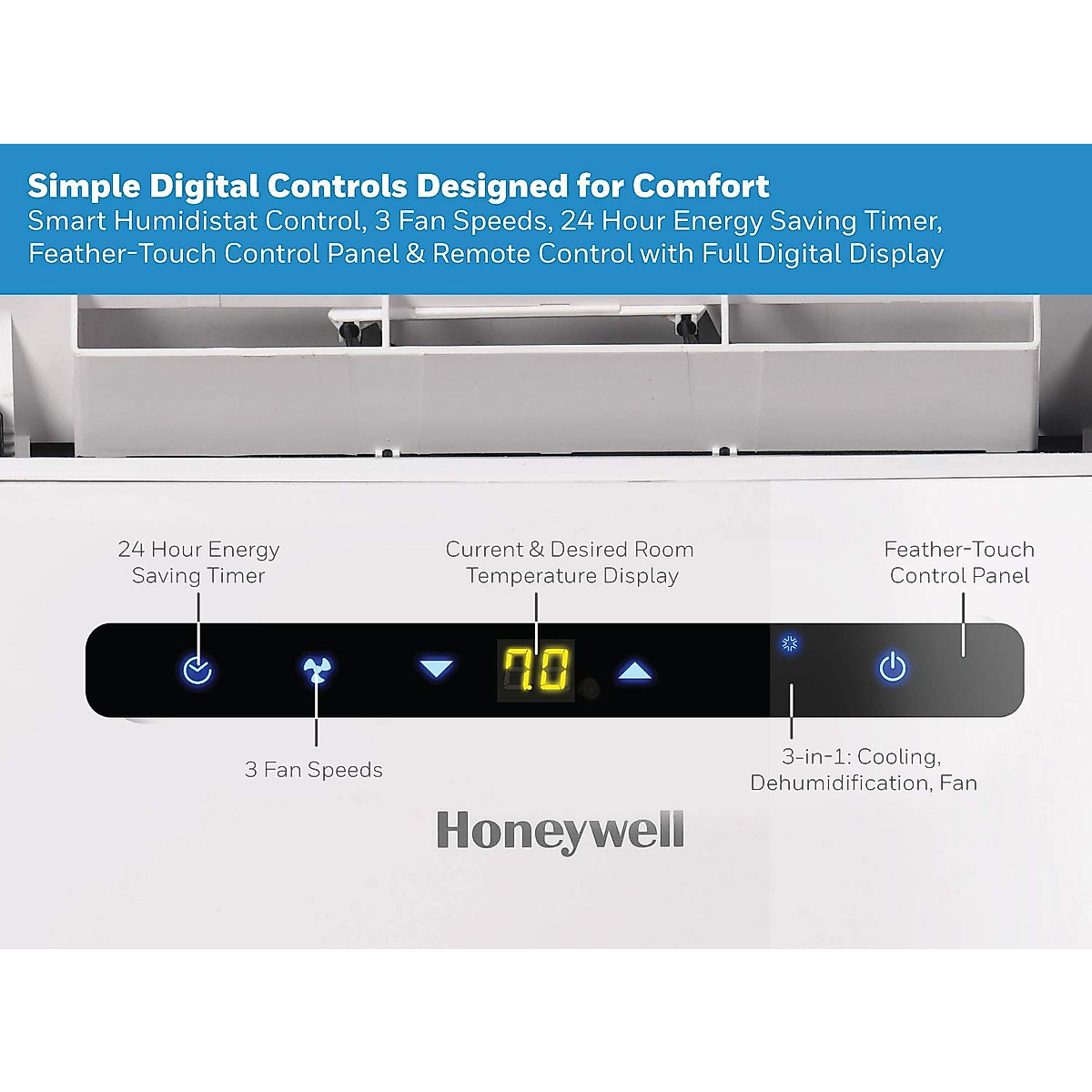 Honeywell Home MN10CESWW Environmental Appliance, Rooms Up To 350-450 Sq. Ft, White