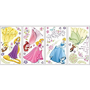 RoomMates RMK1903SCS Disney Princess Glow Princess Peel and Stick Wall Decals