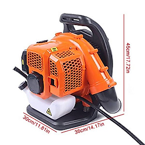 Commercial Backpack Leaf Blower Machine Gas Powered Snow Blower 2 Strokes Engine Lightweight for Yard Road Cleaning Garden Lawn Care Tools (42.7CC)