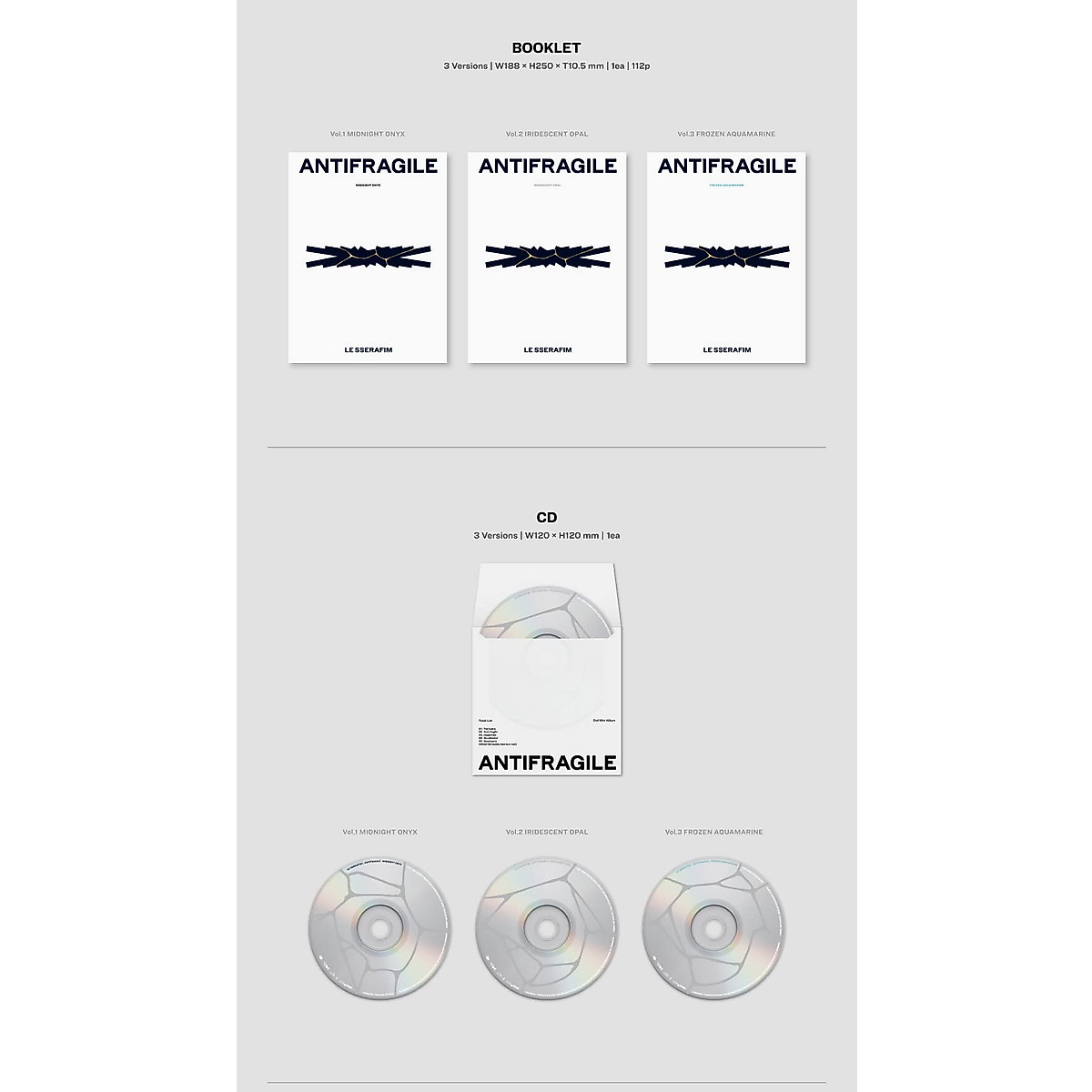 LE SSERAFIM - 2nd Mini Album ANTIFRAGILE CD (Random ver.)