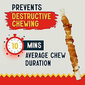 Canine Chews Double Wrapped Chicken Dog Treats - 100% USA Chicken - 45pk