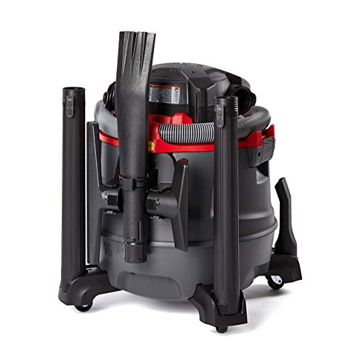 RIDGID 62723 Red 16 gallon RT1600 Wet/Dry Vacuum, Dark Gray and Red