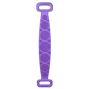 INGVY Dry Brushing Body Brush Body Sponge Silicone Brush Bath Towel Bath Gel Bath Cleansing Brush Massage Bath Exfoliating Cleansing Brush Bathroom Utensils (Color : Purple)