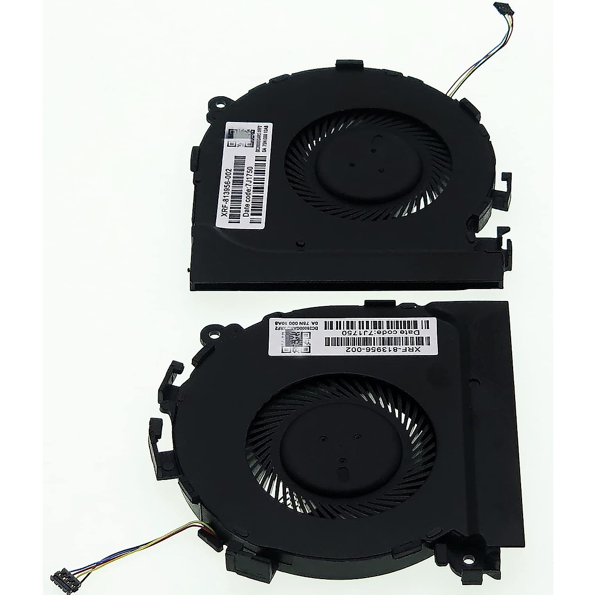 Replacement CPU + GPU Cooling Fan for HP Spectre X360 15-CH 15-CH000 15-CH011DX 15-CH075NR 15-CH008CA 15-CH010CA NS75C00-17J22 NS75C00-17J21 P/N: L17605-001 L17606-001, 4 Pins 4 Wires