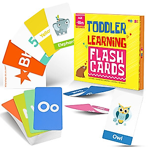 Flashcards Learning Toys for Toddlers 1-6 Years, Educational Toys for Preschool Learning Colors Shapes Numbers Animals Alphabet Flashcards for Kids Christmas Stocking Stuffers Gifts