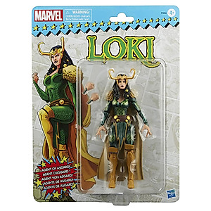 Marvel Legends Series Loki Agent of Asgard 6-inch Retro Packaging Action Figure Toy, 2 Accessories