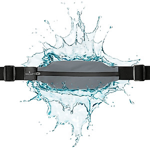 Slim Running Belt for Women & Men [Fits ALL Phones], Runners Fanny Pack for Men, Running Belt, Money Belt, Running Gear, Waist Bag Workout Gear, Fishing Belt, iPhone Running Phone Holder Waist Pack