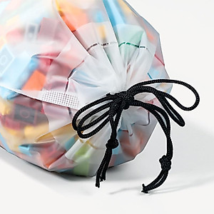 Toy Bags for Storage, Set of 4 Sizes Mixed 20pcs Reusable Drawstring Bags for Kids Storage Playroom Organization, Fruits, Vegetable Durable Shoe Dust Bags