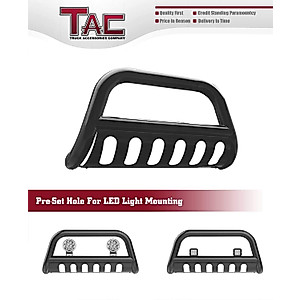 TAC Bull Bar Fits 2004-2024 Ford F150 (Exclude Heritage edition/all F150 Raptor models/2020-2022 Diesel models)|2022-2024 F150 lightning EV|2003-2017 Expedition 3" SUV Black Bumper Guard