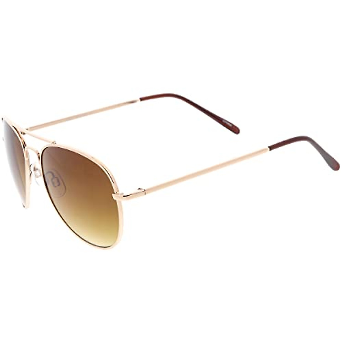 zeroUV - Aviator Sunglasses for Women, Classic Style Glasses for Small Faces 50 mm (Gold)