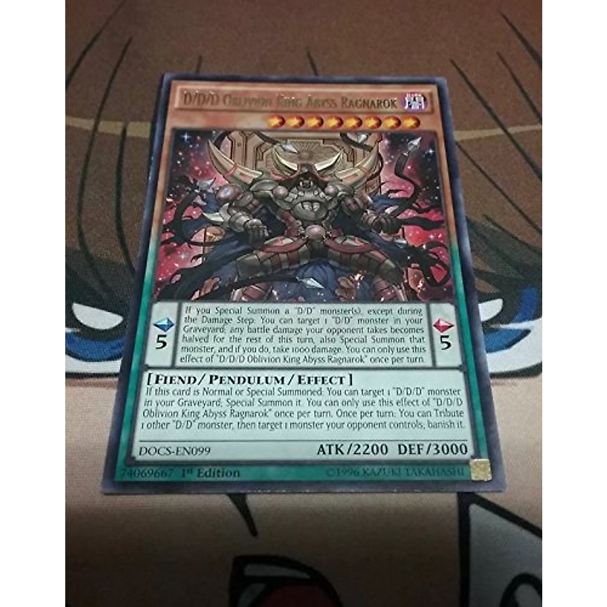 Yugioh D/D/D Oblivion King Abyss Ragnarok DOCS-EN099 Dimension of Chaos Rare 1st .HN#GG_634T6344 G134548TY51340