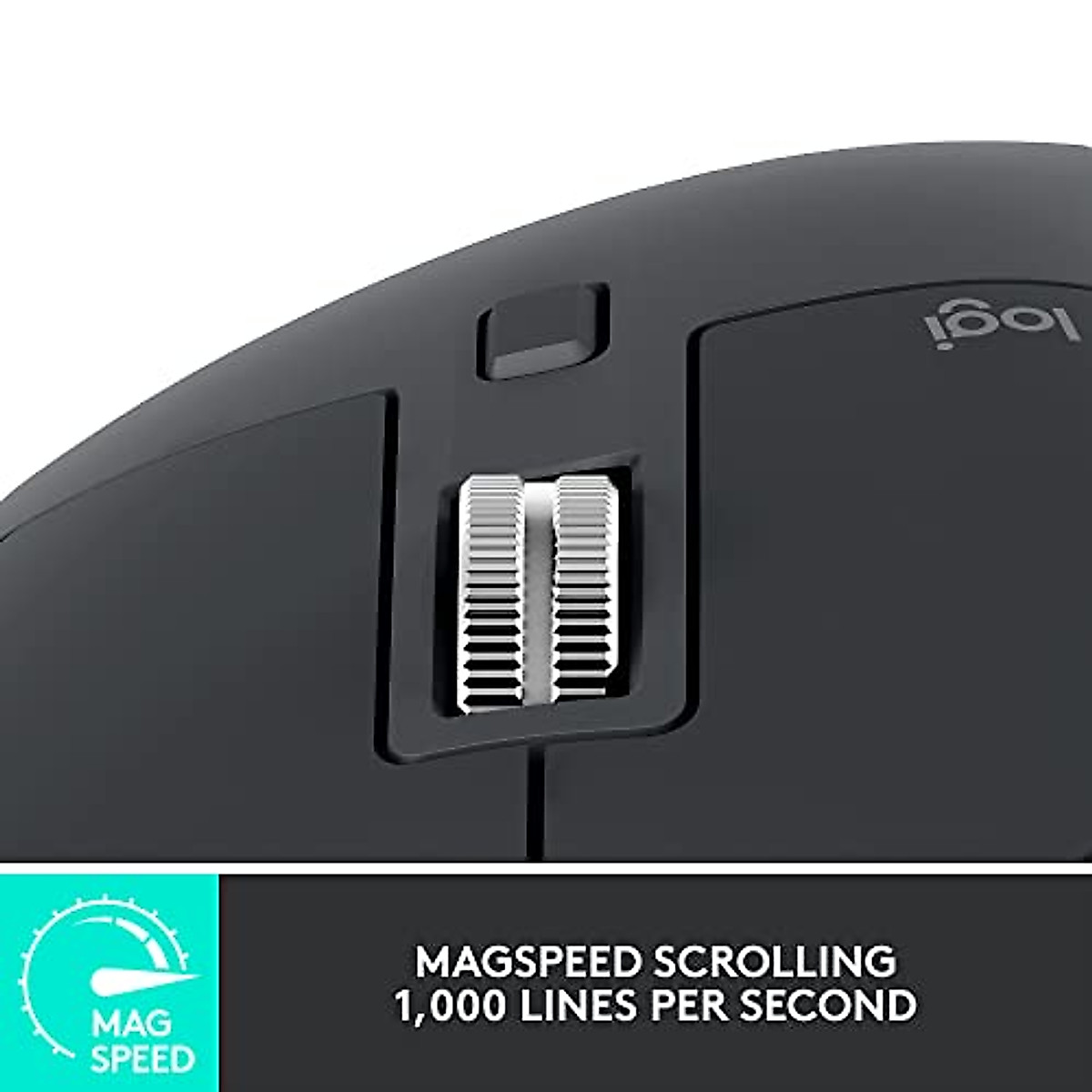 Logitech MX Master 3S - Wireless Performance Mouse with Ultra-fast Scrolling, Ergo, 8K DPI, Track on Glass, Quiet Clicks, USB-C, Bluetooth, Windows, Linux, Chrome - Graphite