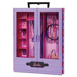 Barbie Fashionistas Playset, Ultimate Closet with 6 Hangers and Multiple Storage Spaces, Plus Fold-Out Clothing Rack