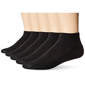 Hanes Ultimate mens 5-pack Freshiq X-temp Ankle athletic socks, Black, 6 12 US