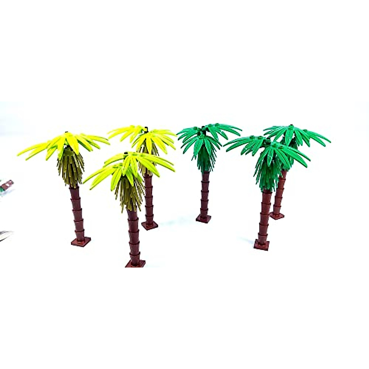 General Jim's Palm Tree MOC Bricks Toys Assortment Building Blocks Toy Playset Accessory Tree Set (10 PCS, 3 Sizes) - for Teens and Adults