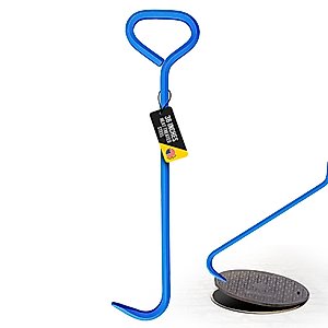 T&T Tools 36-Inch Manhole Hook Tool - Heavy Duty Single Hook for Lifting Manhole Covers, Storm Drains, Septic Tank Risers - Rigid Hex Alloy Steel Tool for Lifting, Pulling, and Removing Covers-1 Pack