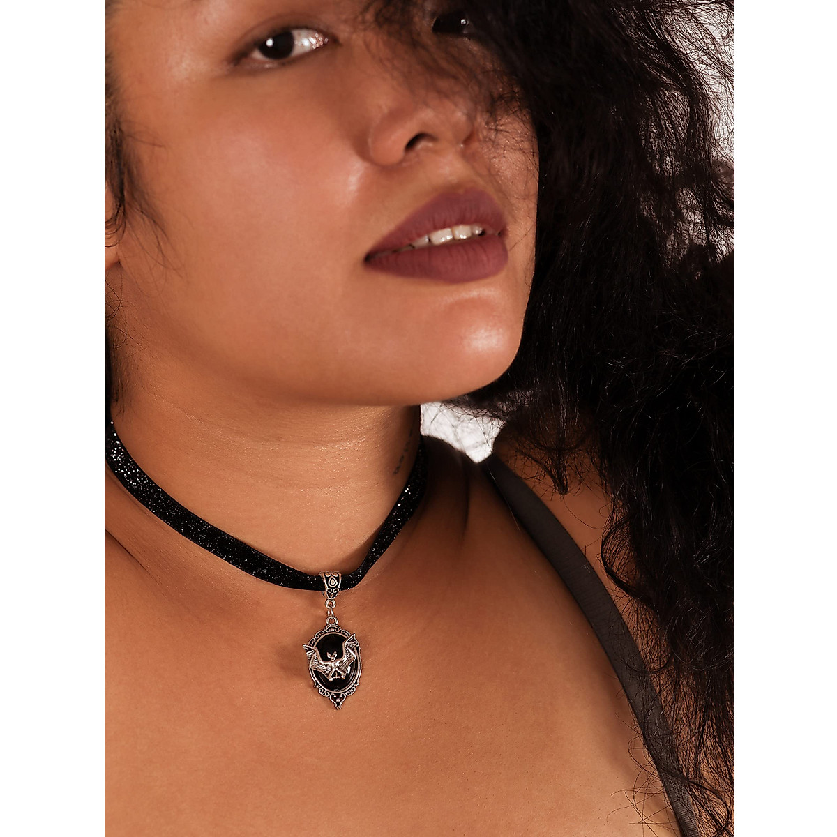 Sacina Gothic Bat Choker Necklace, Victorian Necklace, Vampire Bat Pendant, Goth Halloween Jewelry Gift for Women, Christmas Gift for Women (Victorian Bat Choker)