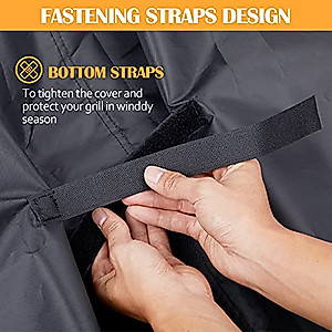 BBQ Grill Cover with Waterproof - Dust Resistant Kettle Grill Cover Fits Most of Outdoor Cooking Smoker (23.62 x 23.62 x 30.31 Inches)