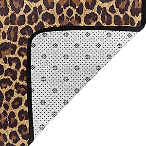 Leopard Animal Print Carpet 63x48in,Modern Area Rugs Non-Slip for Living Room Bedroom