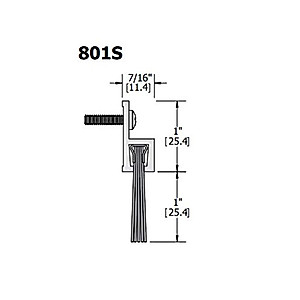 Hager 801s 48" DBA - Dark Bronze Anodized Aluminum Nylon Brush Door Bottom Sill Sweep
