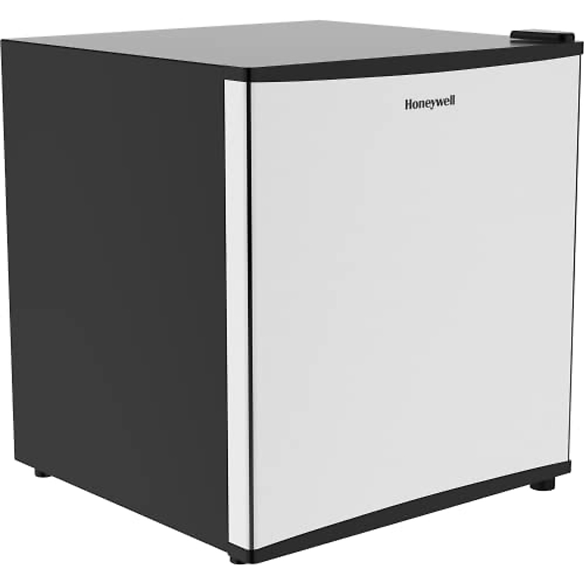 Honeywell Compact Refrigerator 1.6 Cu Ft Mini Fridge with Freezer, Single Door, Low noise, for Bedroom, Office, Dorm with Adjustable Temperature Settings, Stainless Steel