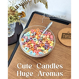 Taruzil Cereal Candle Bowl, Vanilla Candles Gifts for Women, Scented Candles Unique Gifts for Women Girl Friend Soy Wax Candles for Home Scented for Christmas, Birthday, Halloween,Valentine's Day