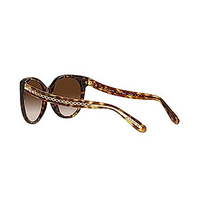 Coach HC8321 Sunglasses, Dark Tortoise/Brown Gradient, 55 mm