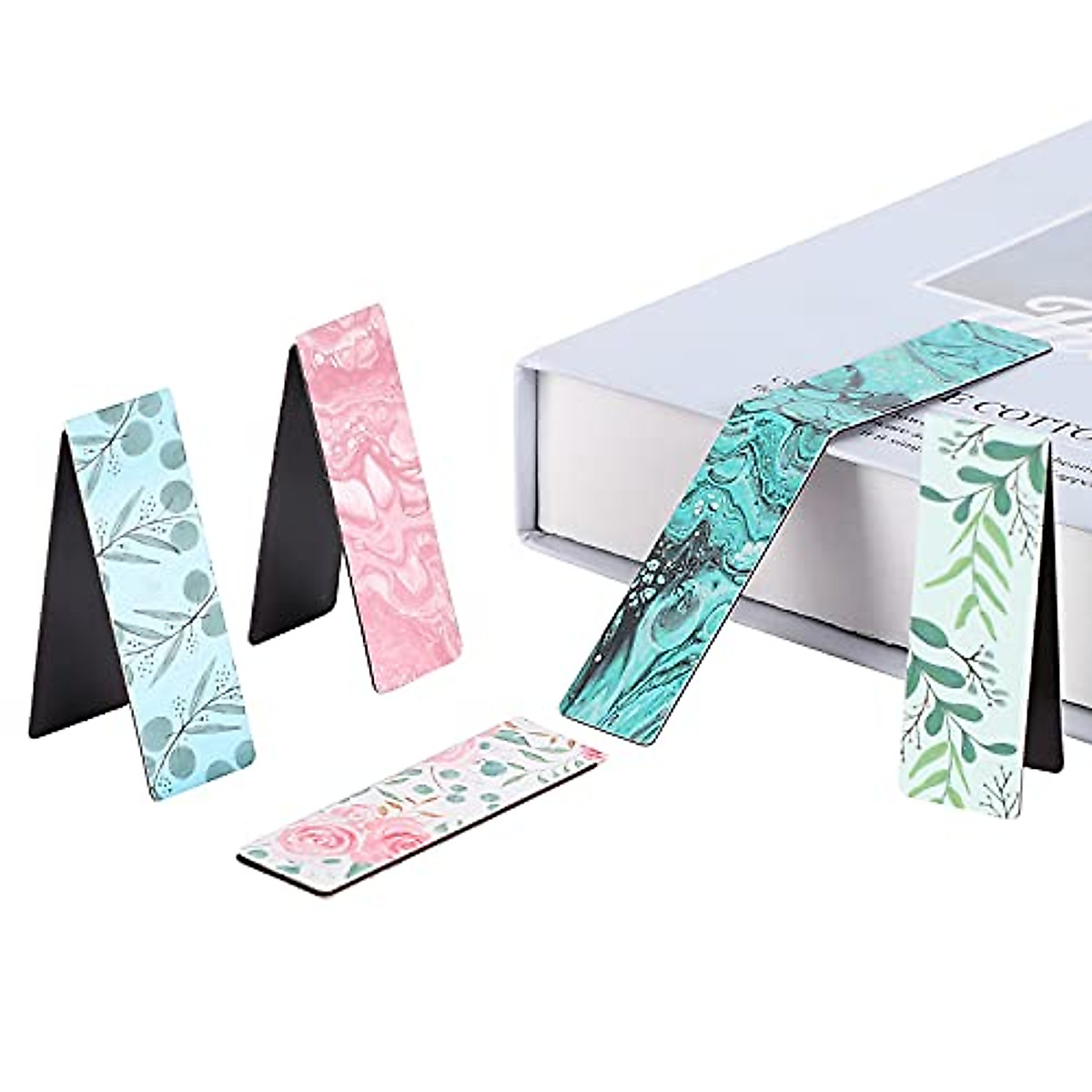 Magnetic Bookmarks 10 Pieces, Magnet Page Markers Set (5 Designs)