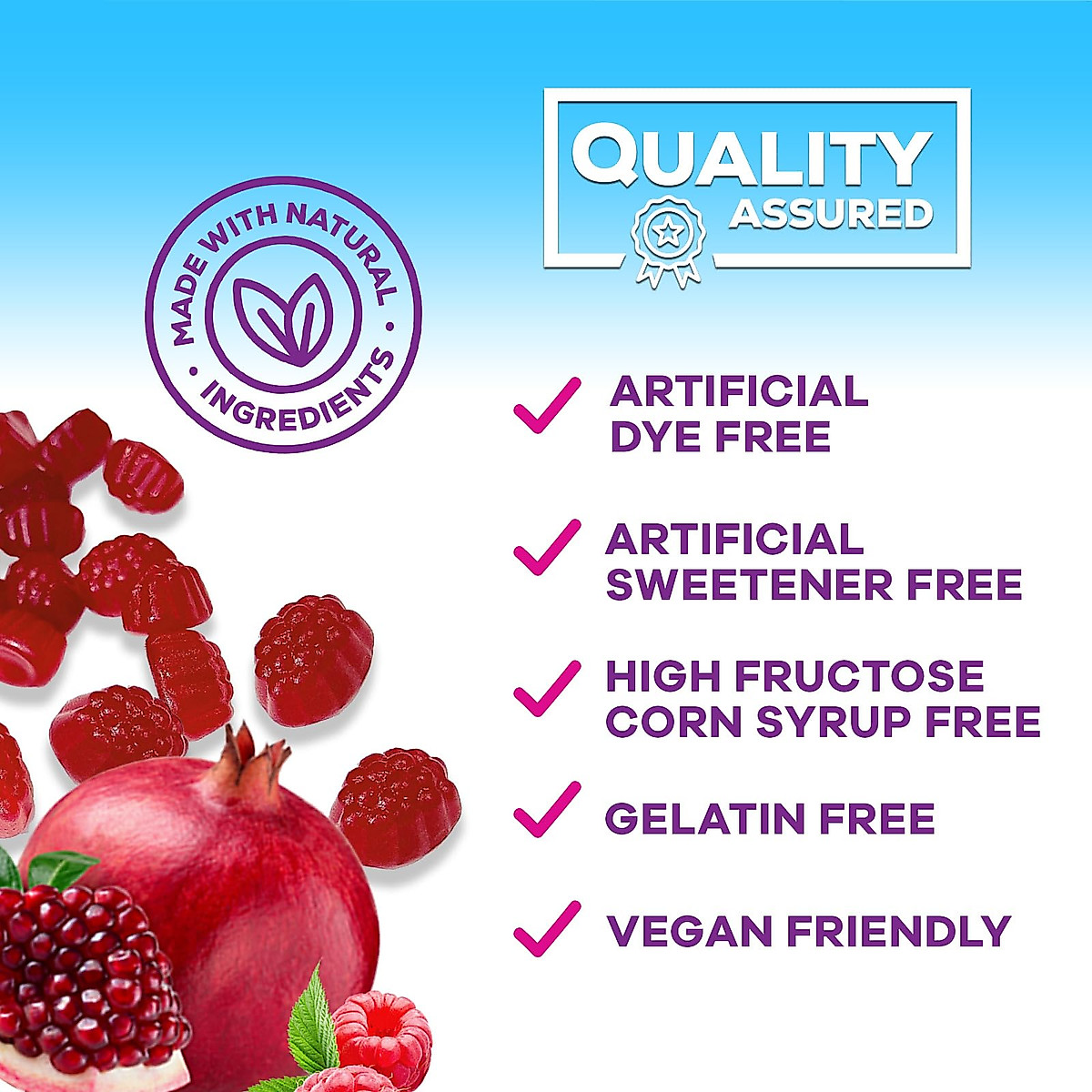 Magnesium Supplement Gummy - High Absorption Magnesium Citrate Supplement for Adults & Kids - Nature's Calm Magnesio Gummies Dietary Supplements for Bone, Muscle Health, Heart Support - 60 Gummies