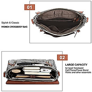 Crossbody Bags for Women, Large Capacity Canvas Travel Purses and Handbags for Women, Shoulder Messenger Bag for Daily Use