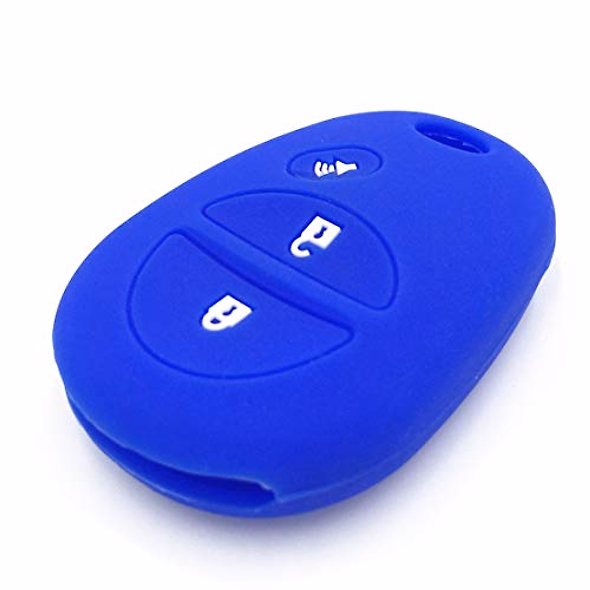 Ezzy Auto Black and Blue Silicone Rubber Key Fob Case Key Covers Key Jacket Skin Protectors fit for Highlander Sequoia Sienna Tacoma Tundra