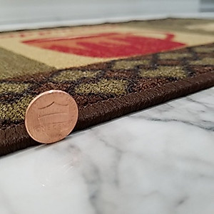 Kitchen Rugs and Mats - Non Skid, Rubber Back - Coffee Themed - Doormat