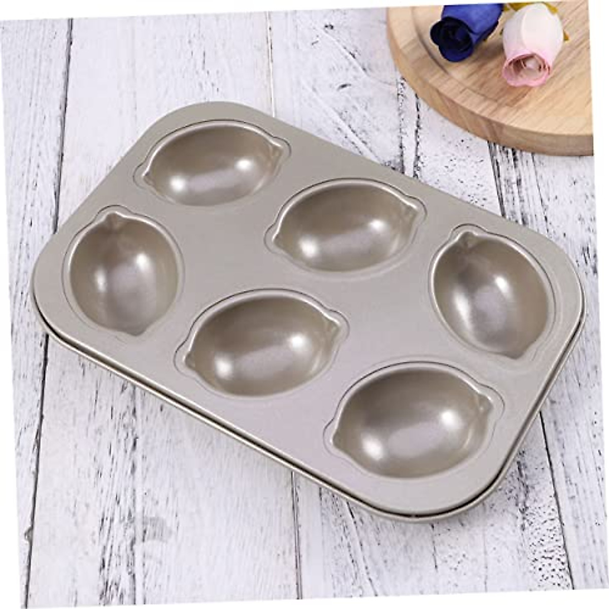 Yardwe 3pcs non stick baking pan non stick baking sheet lemon mold brownie mold tray mini donuts cake pan food cooking pan lemon shaped baking mold baking lemon shape mood candy