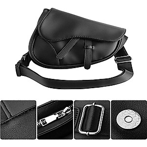 Sling Bag Fashion Saddle Bag Leather Crossbody Backpack Daypack for Men & Women