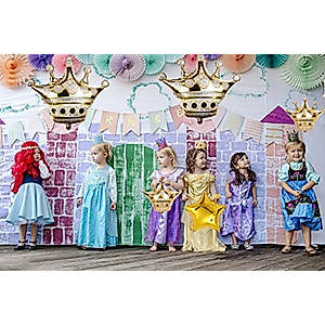 20PCS Crown Star Foil Balloons - Helium Gold Crown Birthday Halloween Christmas Party Decorations Supplies Favors(30/16/18 Inch)