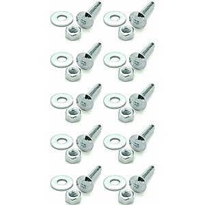 Ten (10) 1/4-20 x 1-1/4" Long Carriage Bolts Set w/Nuts & Washers (BCP279)