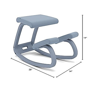 Varier Variable Monochrome, Original Kneeling Chair, Ergonomic Office Chair, 10-year Warranty, Designed by Peter Opsvik, Stone