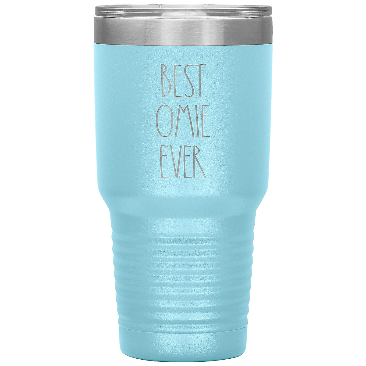 Best Omie Ever Tumbler (12 Colors) Custom Mug - Personalized Tumbler Birthday Gifts - Omie Vacuum Tumbler (30Oz) - Birthday - Tumbler Gift For Omie (Light Blue)