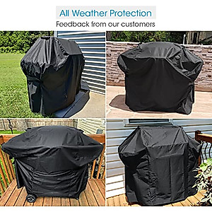 Unicook 58 Inch Grill Cover for Weber Genesis II, Genesis II LX 300 Series and Genesis 300 Series Gas Grills, Heavy Duty Waterproof Barbecue Cover, Fade Resistant BBQ Cover, Compared to Weber 7130