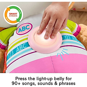 Fisher-Price Laugh & Learn Toddler Learning Toy So Big Sis Musical Plush Puppy with Smart Stages Content for Ages 18+ Months