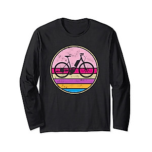 E-Bike Electric Bike E-Bicycle Retro Vintage E-Biker Cycling Long Sleeve T-Shirt