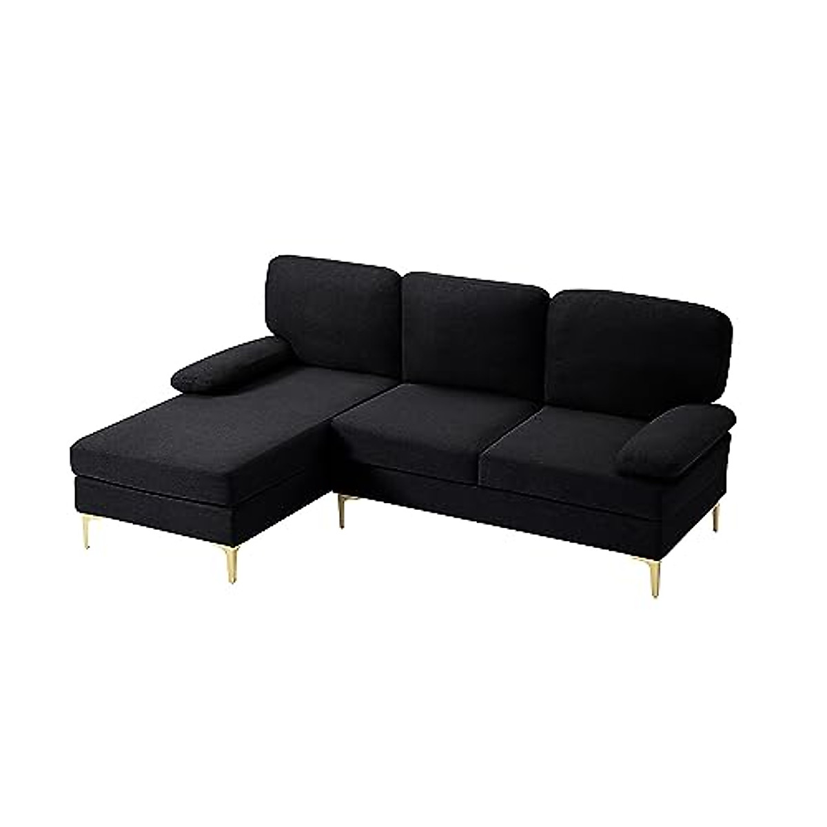 YUNLife&Home Convertible Modular Sectional Sofa,Modern Upholstered L-Shaped Accent Corner Sofá Couch Bed with Chaise Lounge for Living Room Apartment Office Furniture Set