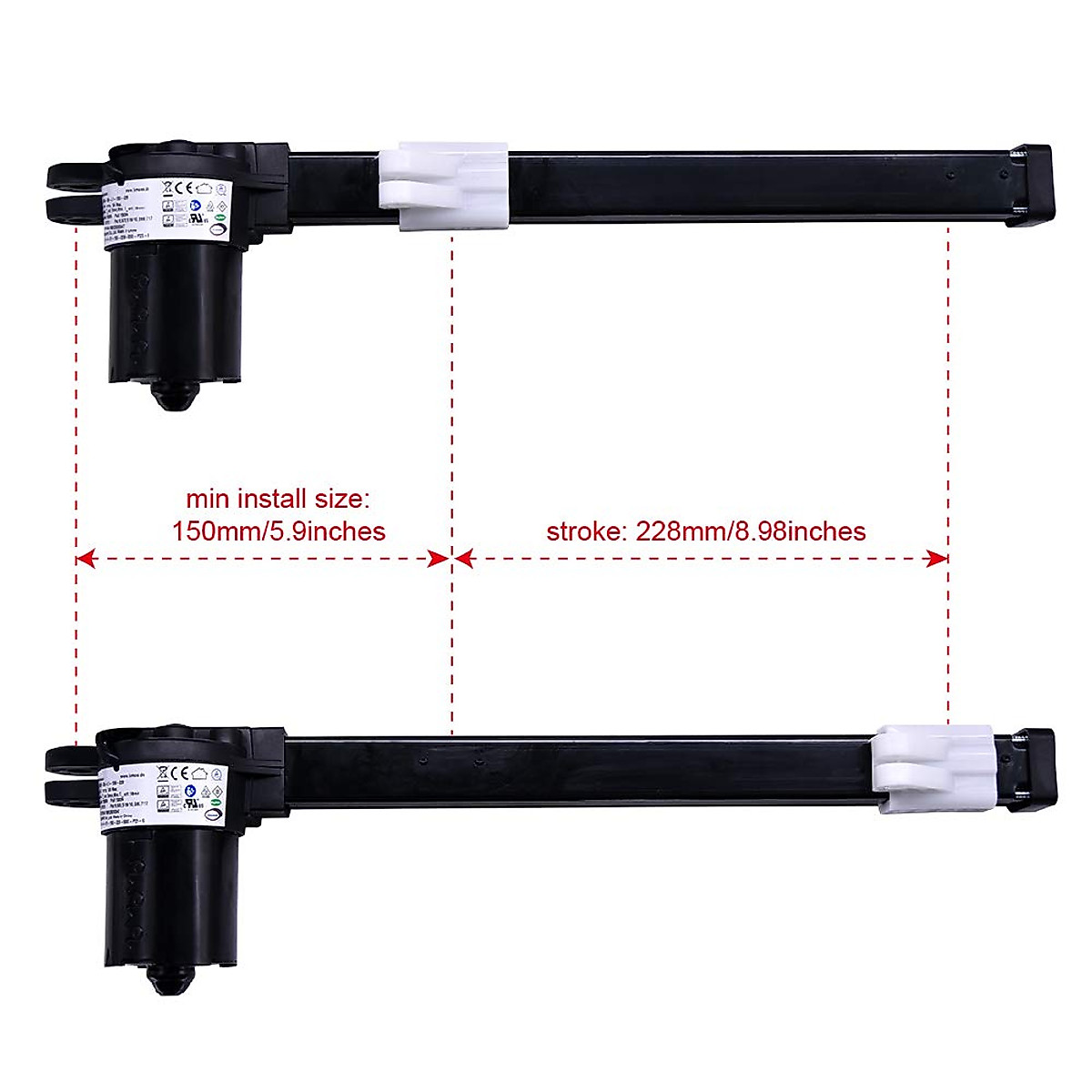 Limoss 451615 Model MD142-30-L1-150-228 Power Recliner Lift Chairs Motor Actuator Replacement