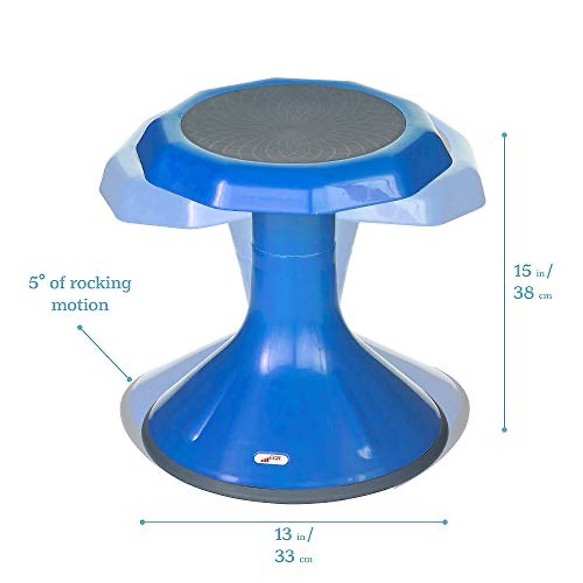 ECR4Kids ACE Active Core Engagement Wobble Stool, 15-Inch Seat Height, Flexible Seating, Blue