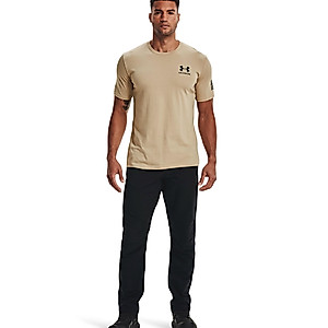 Under Armour Men's New Freedom Flag T-Shirt, Desert Sand (290)/Black, Medium